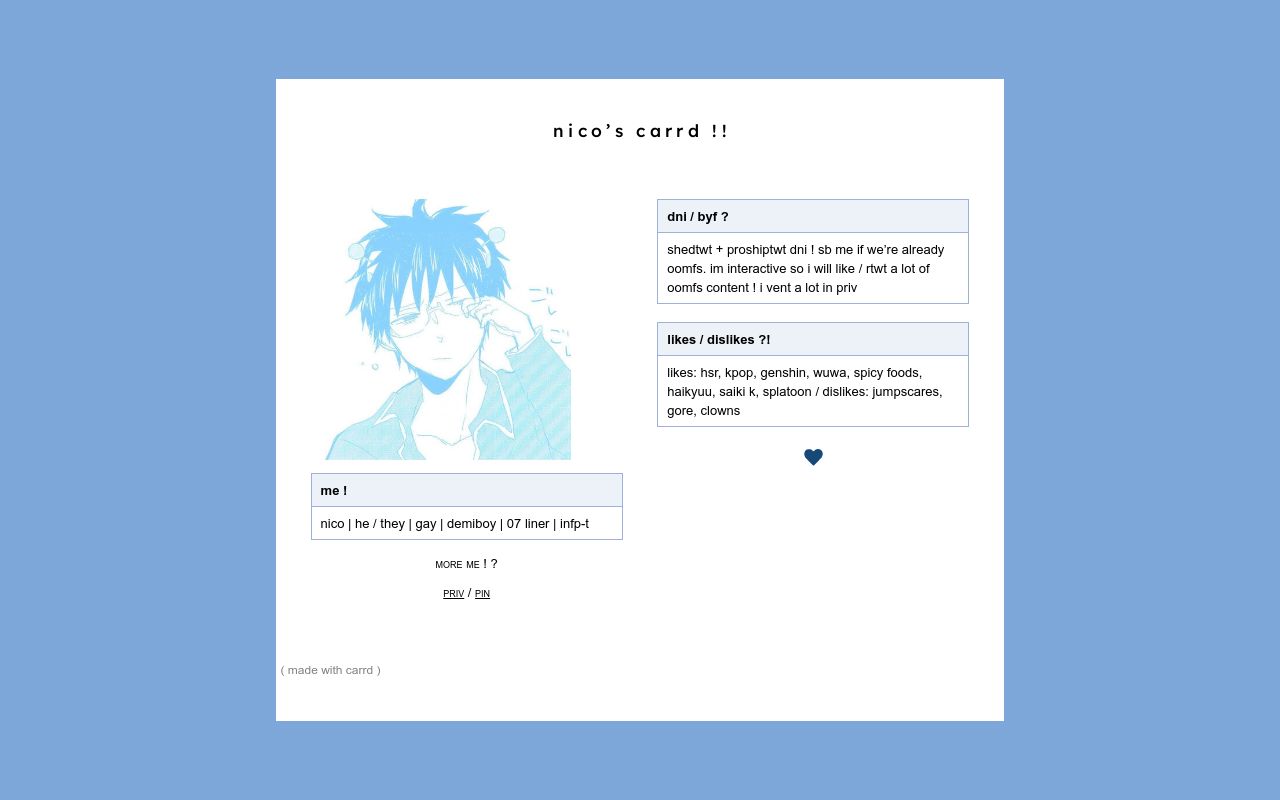 nico’s carrd